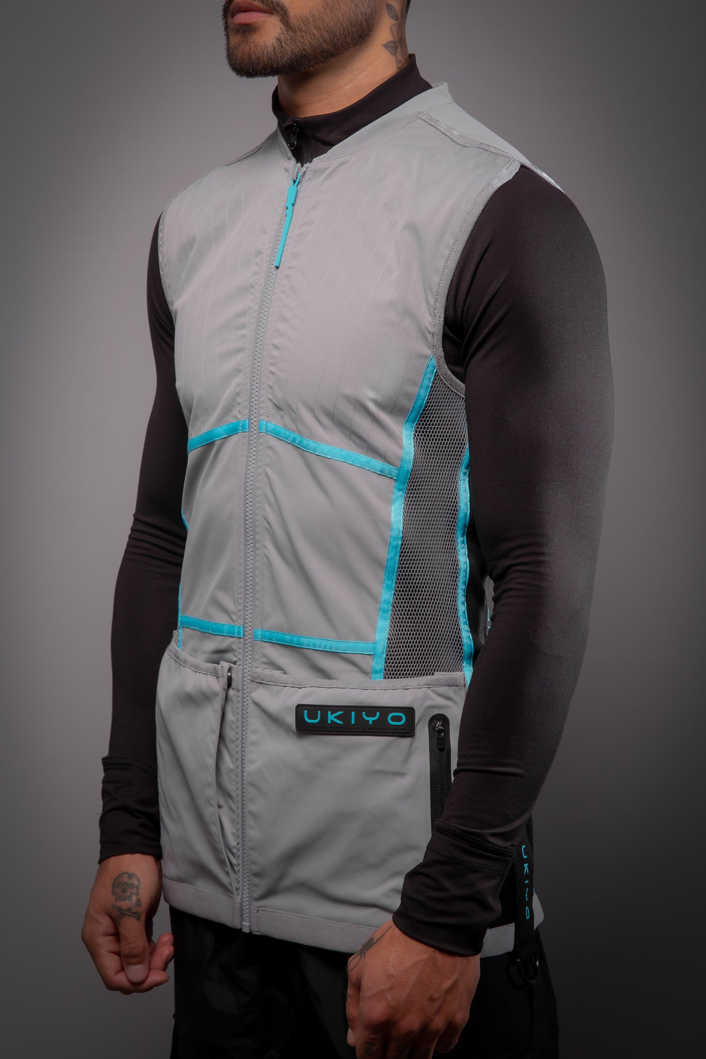 Mens Shooting Vest Grey | UKIYO | Buy Now