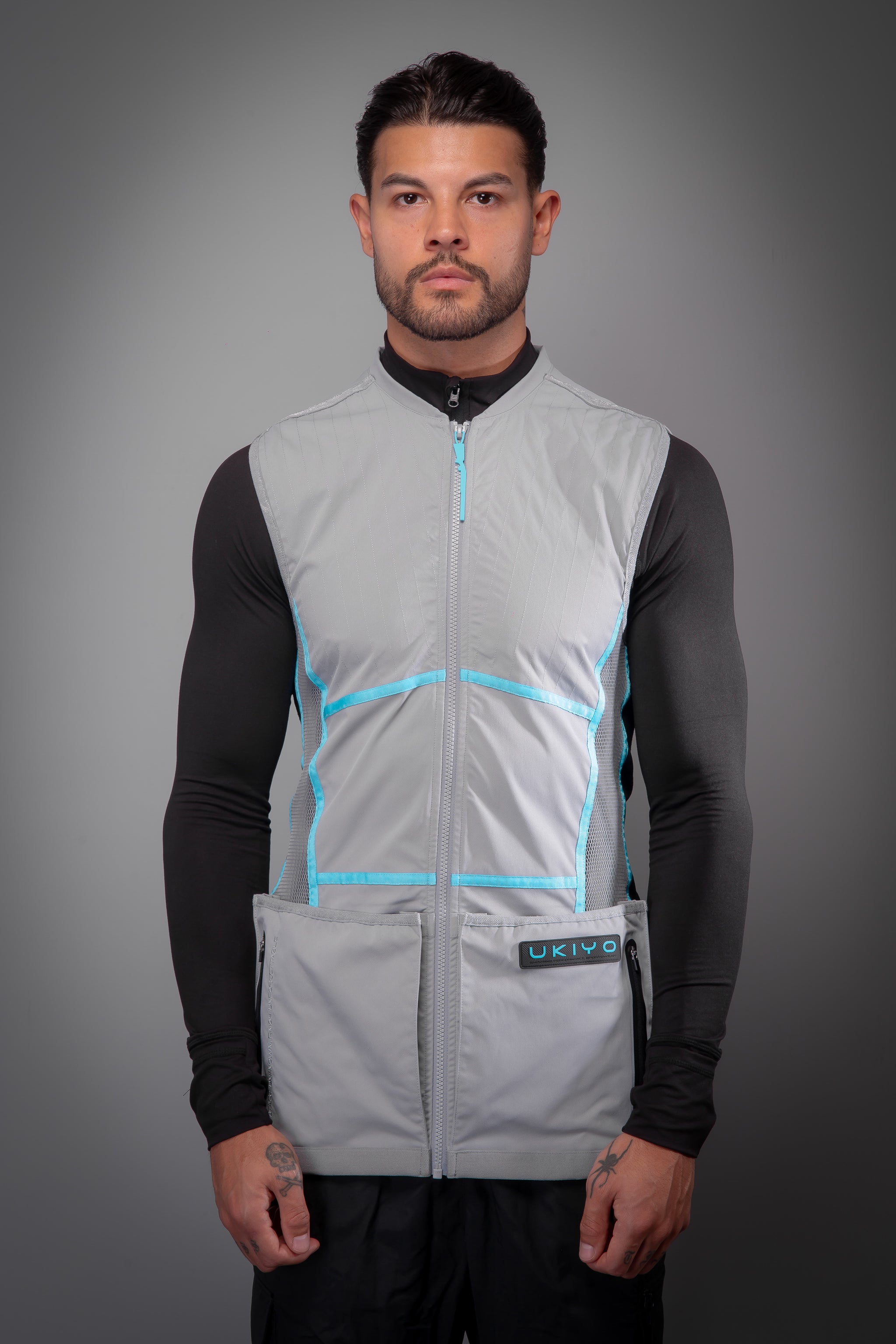 Mens Shooting Vest Grey | UKIYO | Buy Now